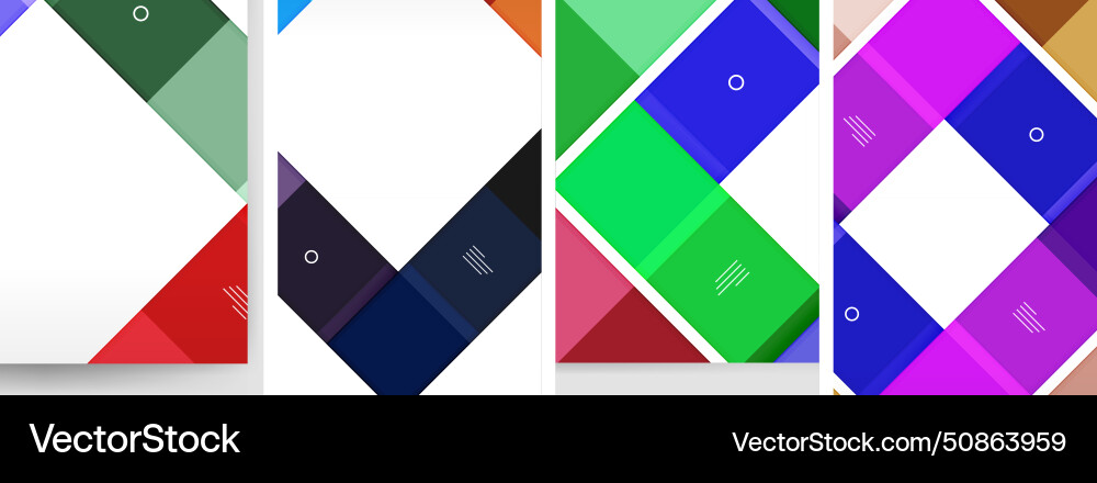 Square abstract poster set Royalty Free Vector Image