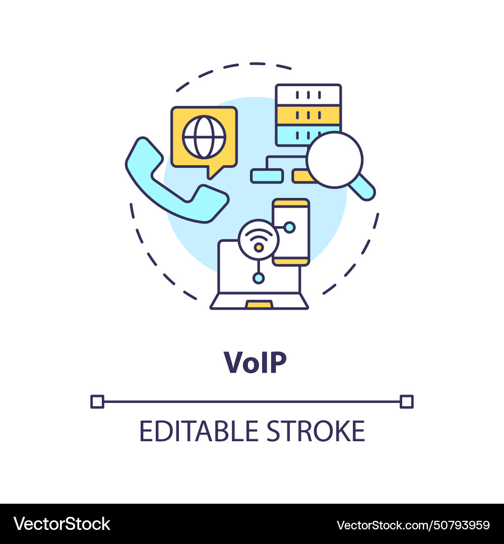 VoIP Communication Icon - Abstract Royalty Free Vector Image