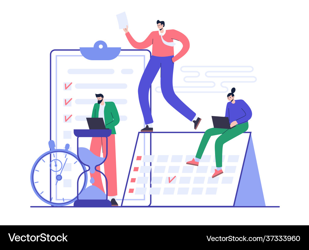 Concept effective time management and planning Vector Image