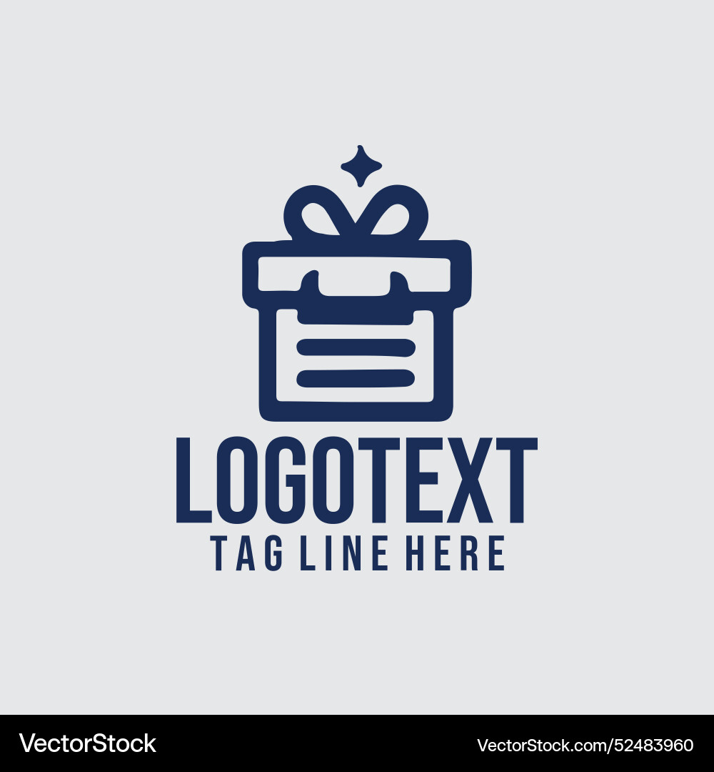 Gift box logo Royalty Free Vector Image - VectorStock
