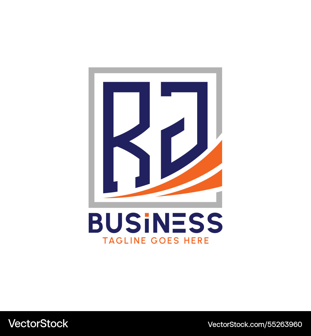 Letter rj business logo modern Royalty Free Vector Image