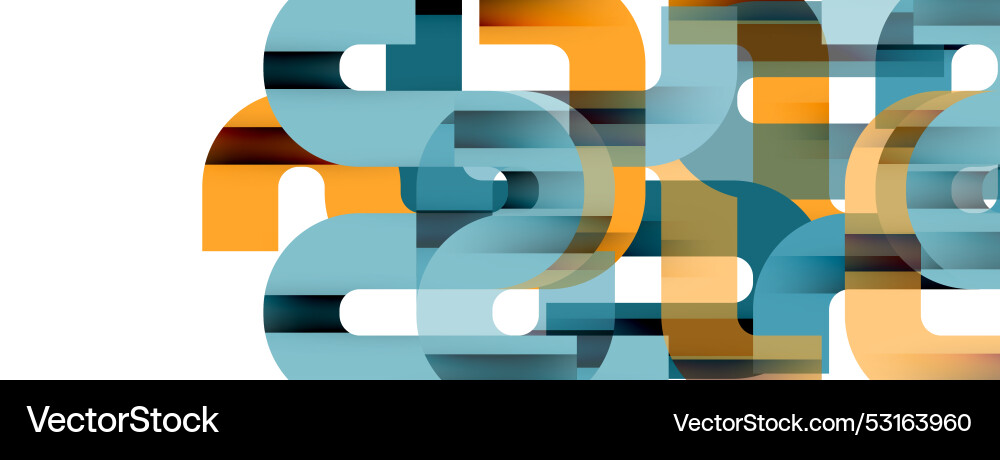 Lines abstract letter style design background Vector Image