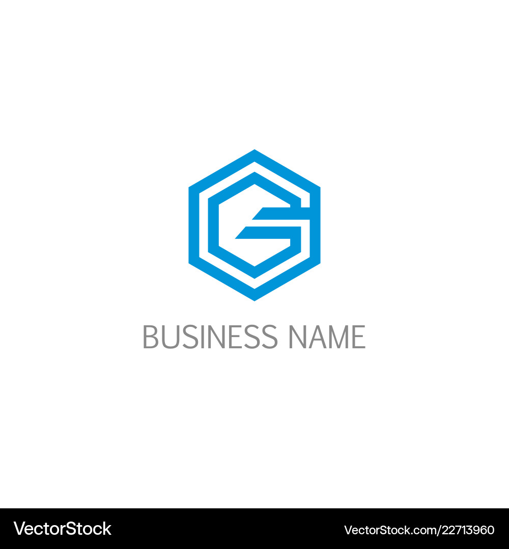 Modern g initial company logo Royalty Free Vector Image