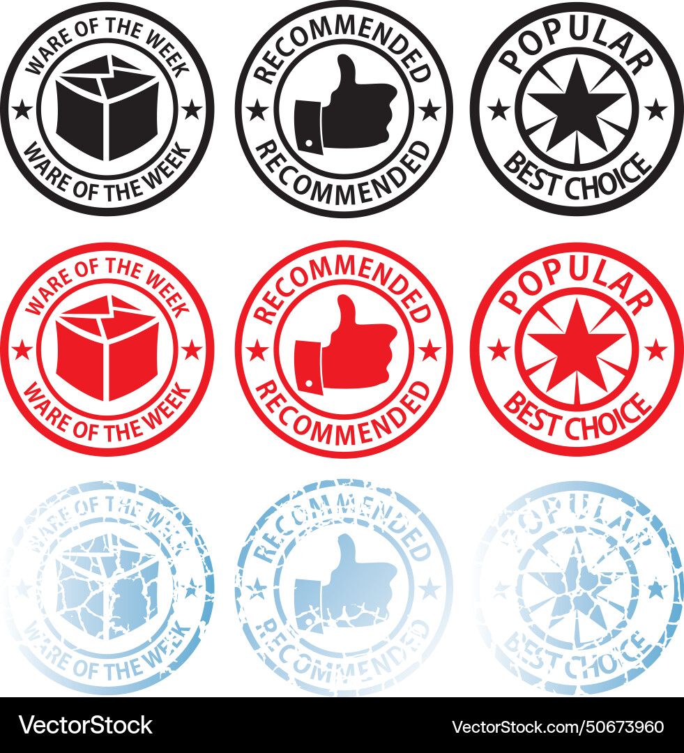 Stamp symbols Royalty Free Vector Image - VectorStock