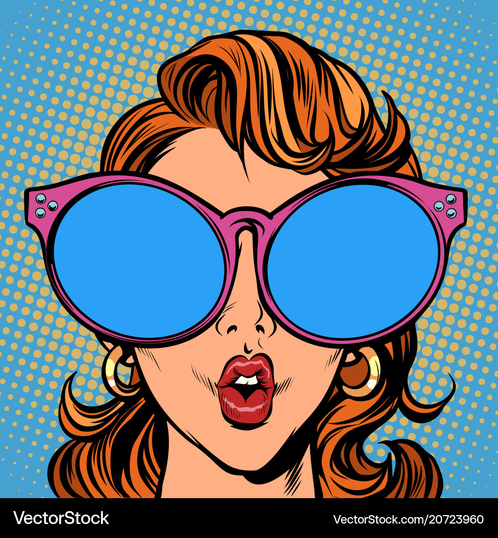 Woman with sunglasses Royalty Free Vector Image
