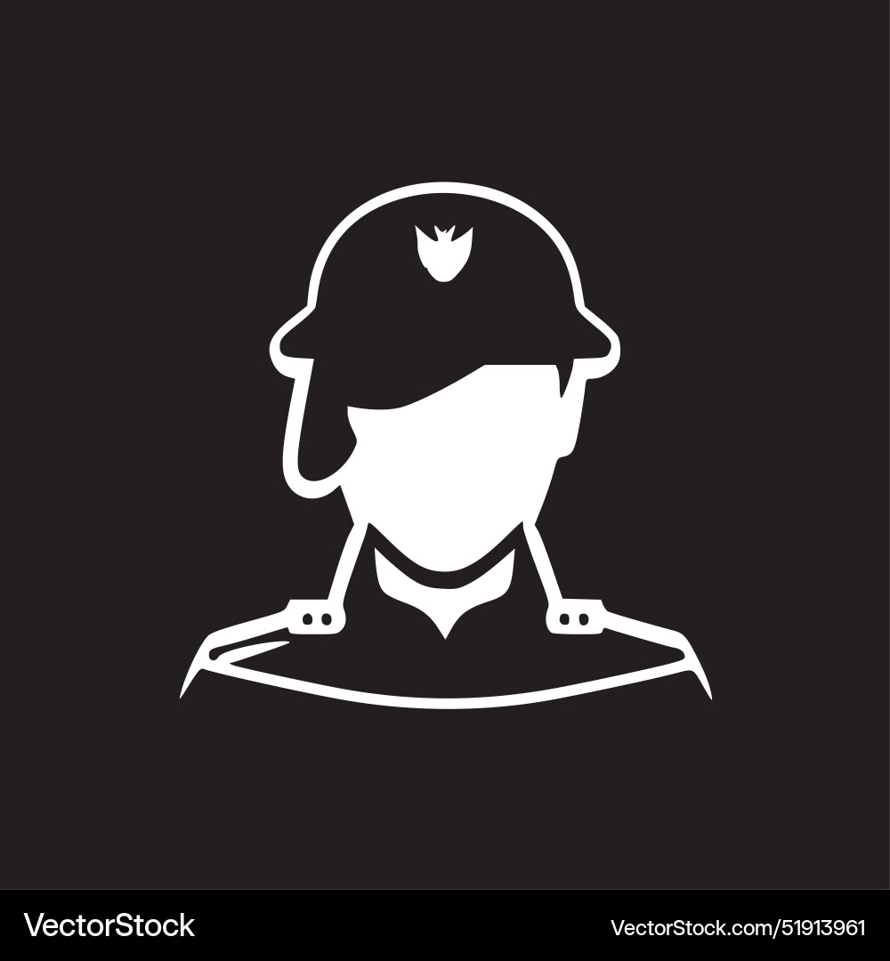 Army - minimalist and flat logo Royalty Free Vector Image