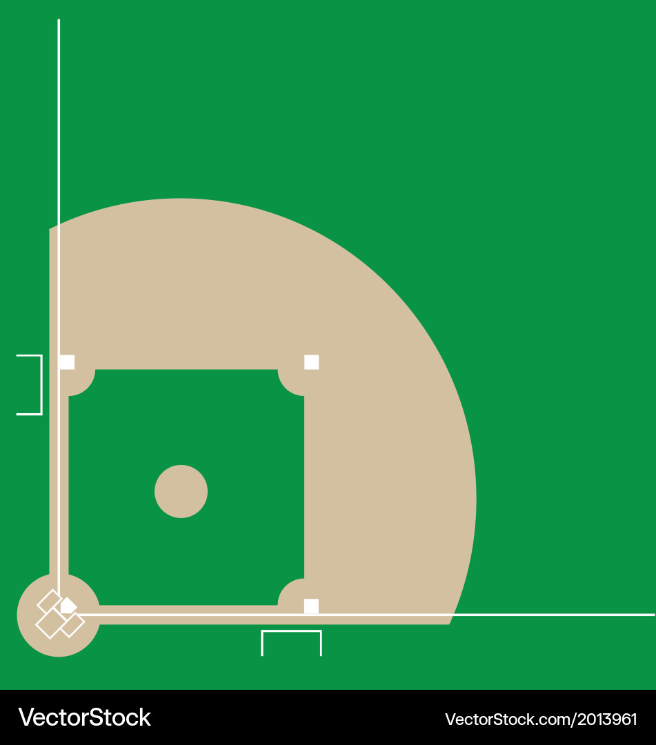 Baseball diamond Royalty Free Vector Image - VectorStock