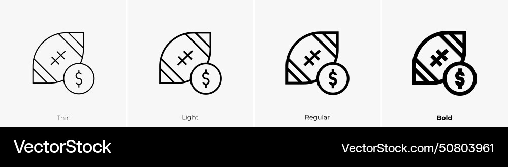 Bet icon thin light regular and bold style design Vector Image