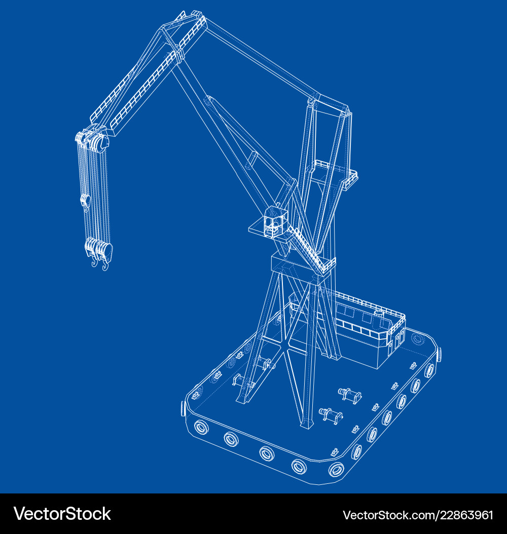 Floating crane Royalty Free Vector Image - VectorStock