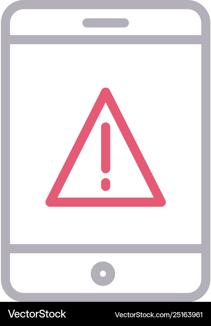 Mobile error Royalty Free Vector Image - VectorStock