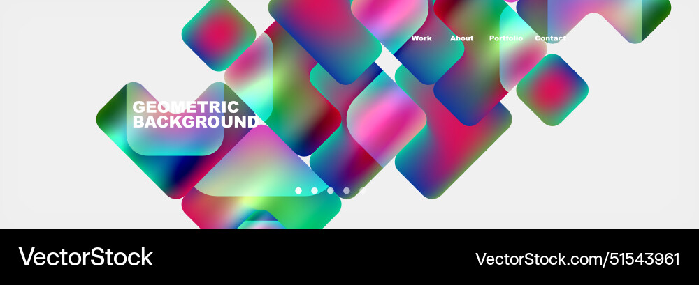 Square internet web page design template Vector Image