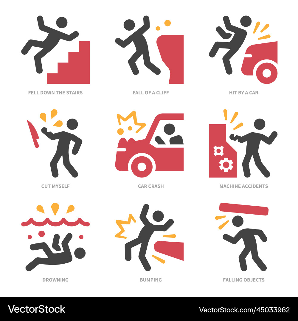 Accident icon Royalty Free Vector Image - VectorStock