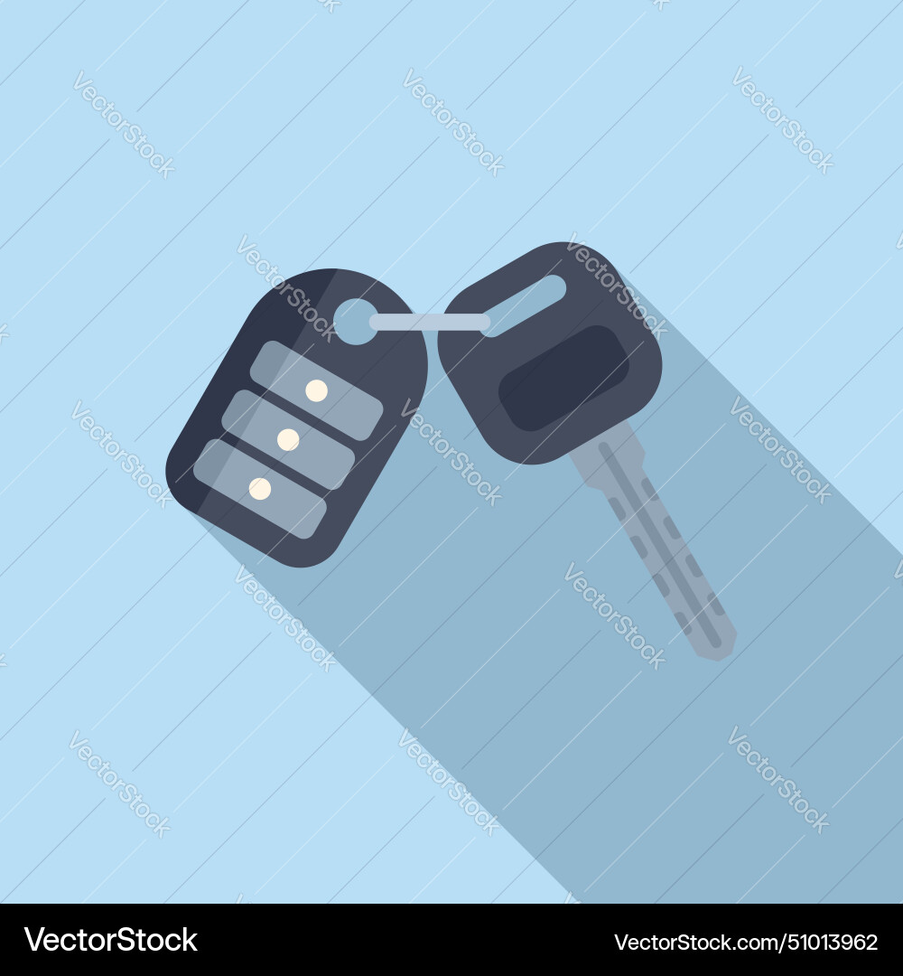 Alert key control icon flat modern vehicle Vector Image