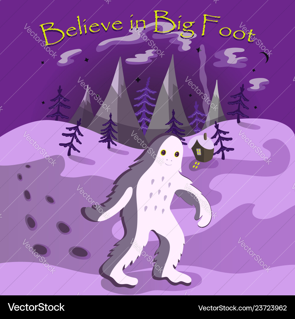 Big foot Royalty Free Vector Image - VectorStock