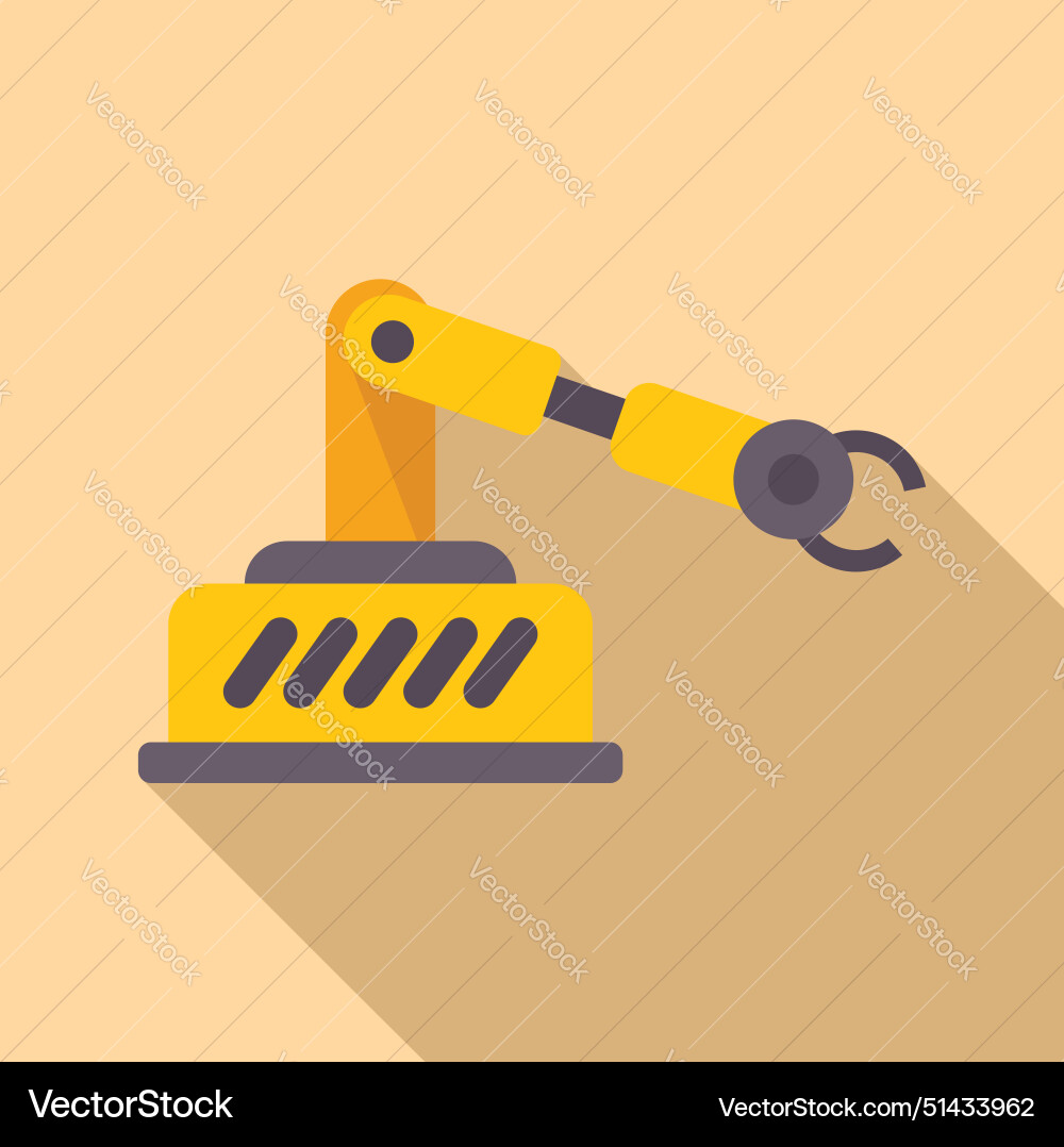 Cartoon robotic arm flat design Royalty Free Vector Image