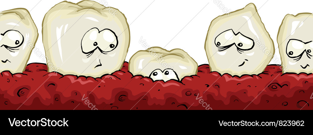 Cute Baby Tooth Cartoon Royalty Free Vector Image