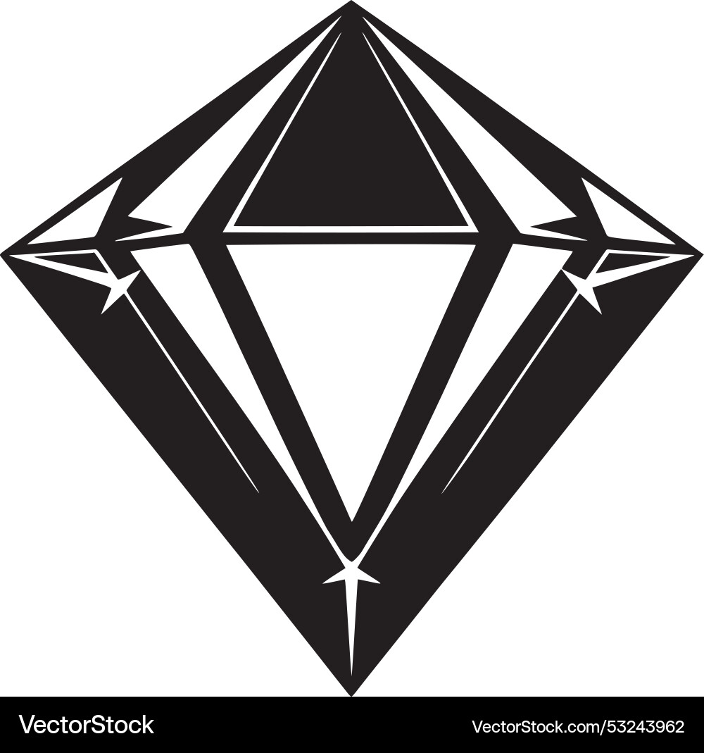 Diamond - high quality logo ideal for t-shirt Vector Image