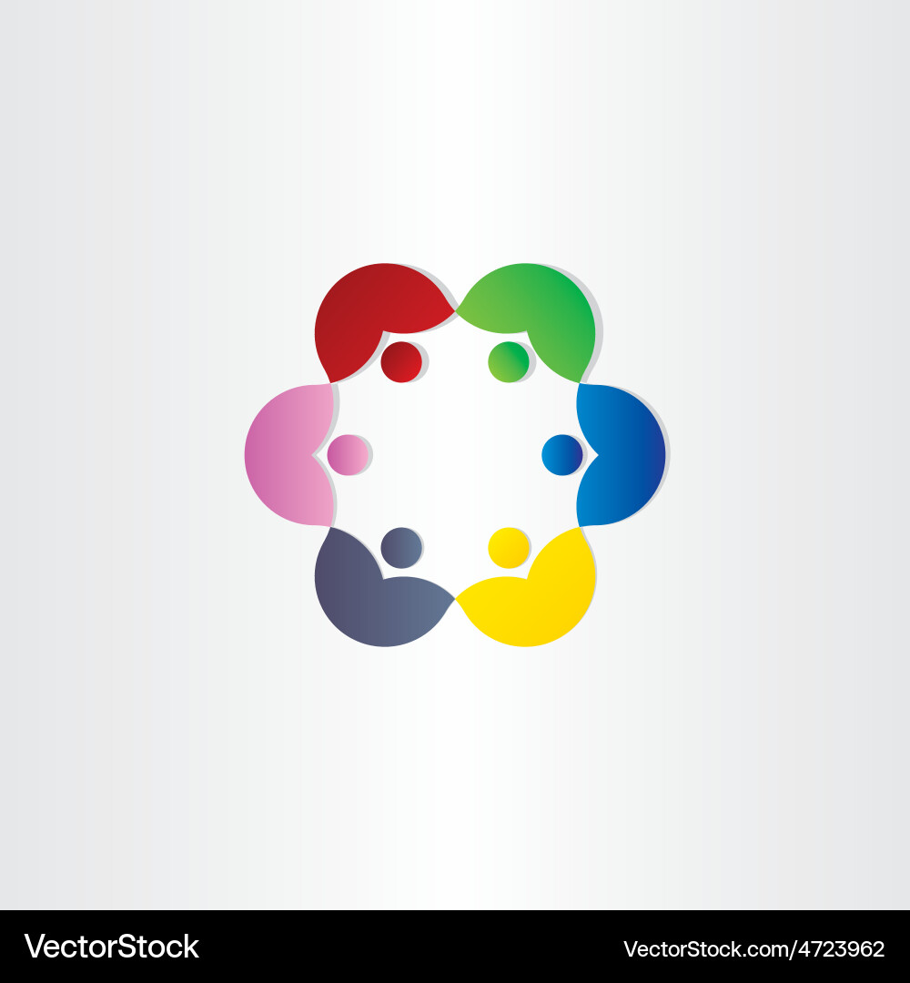 Group Collaboration Icon - People Unite Royalty Free Vector