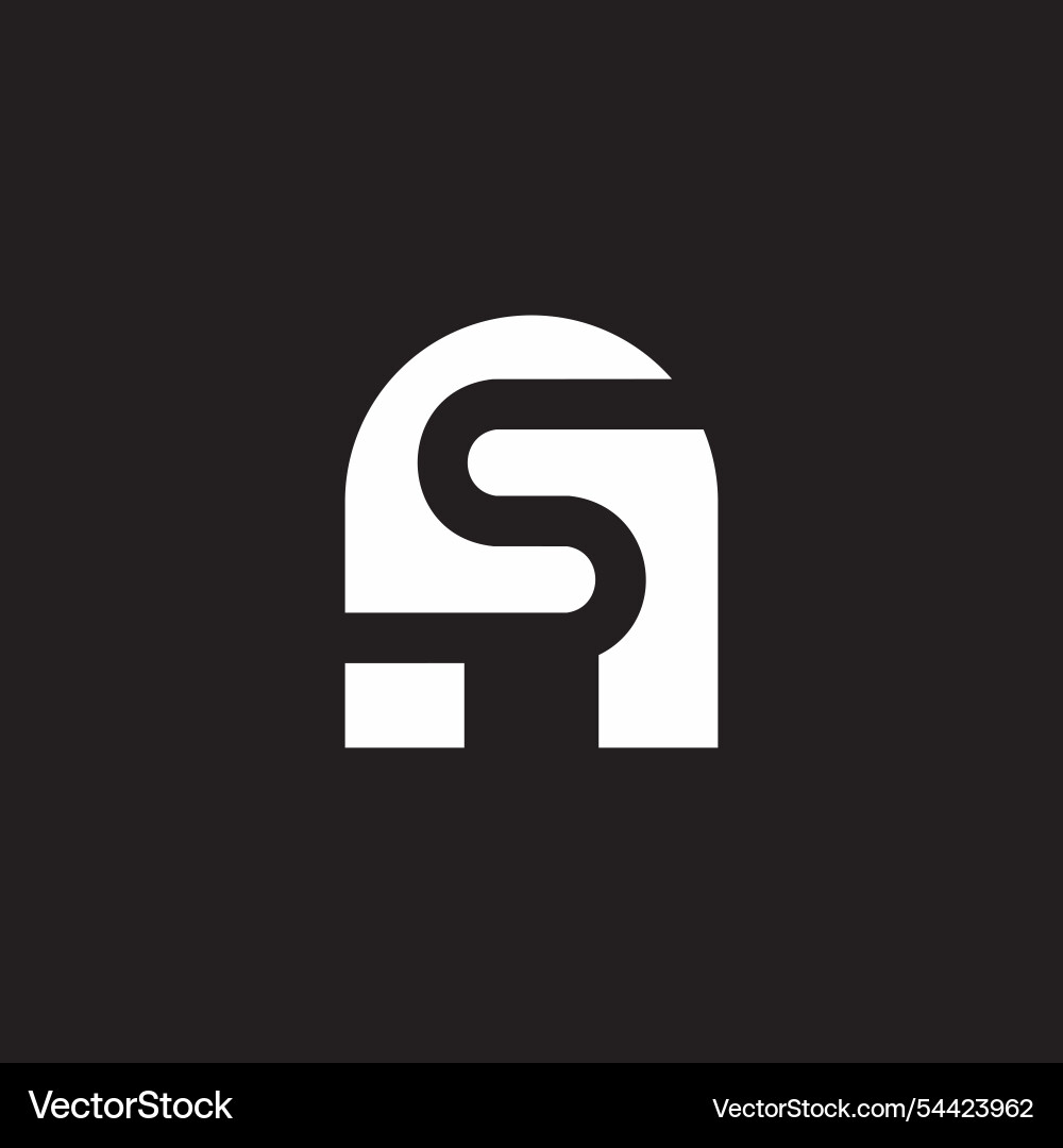 Letter as sa simple geometric motion logo Vector Image