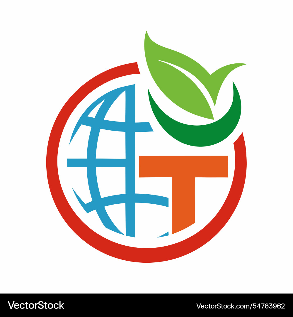 Monogram modern logo international trade Vector Image