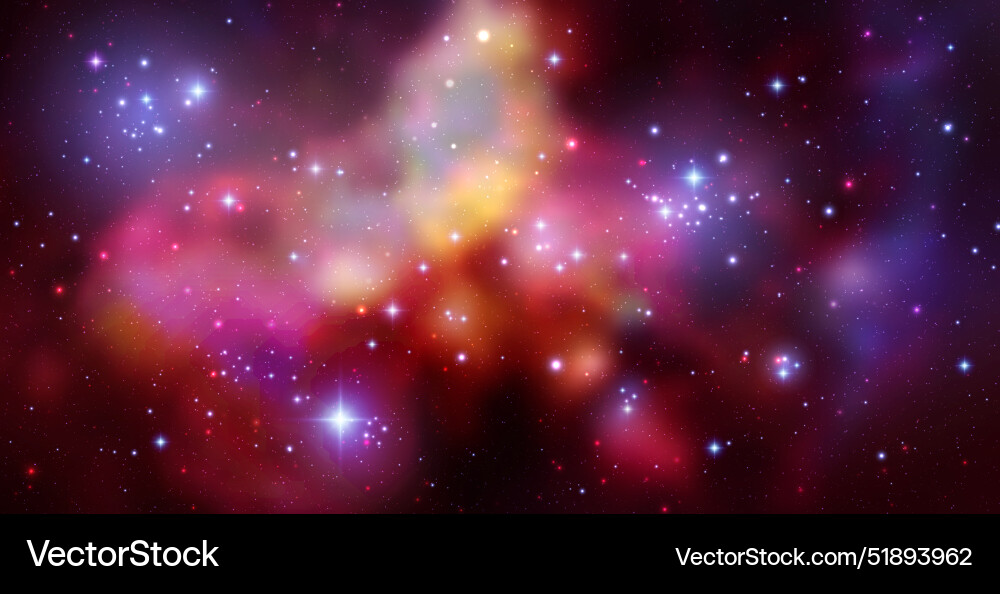 Space background with realistic nebula Royalty Free Vector