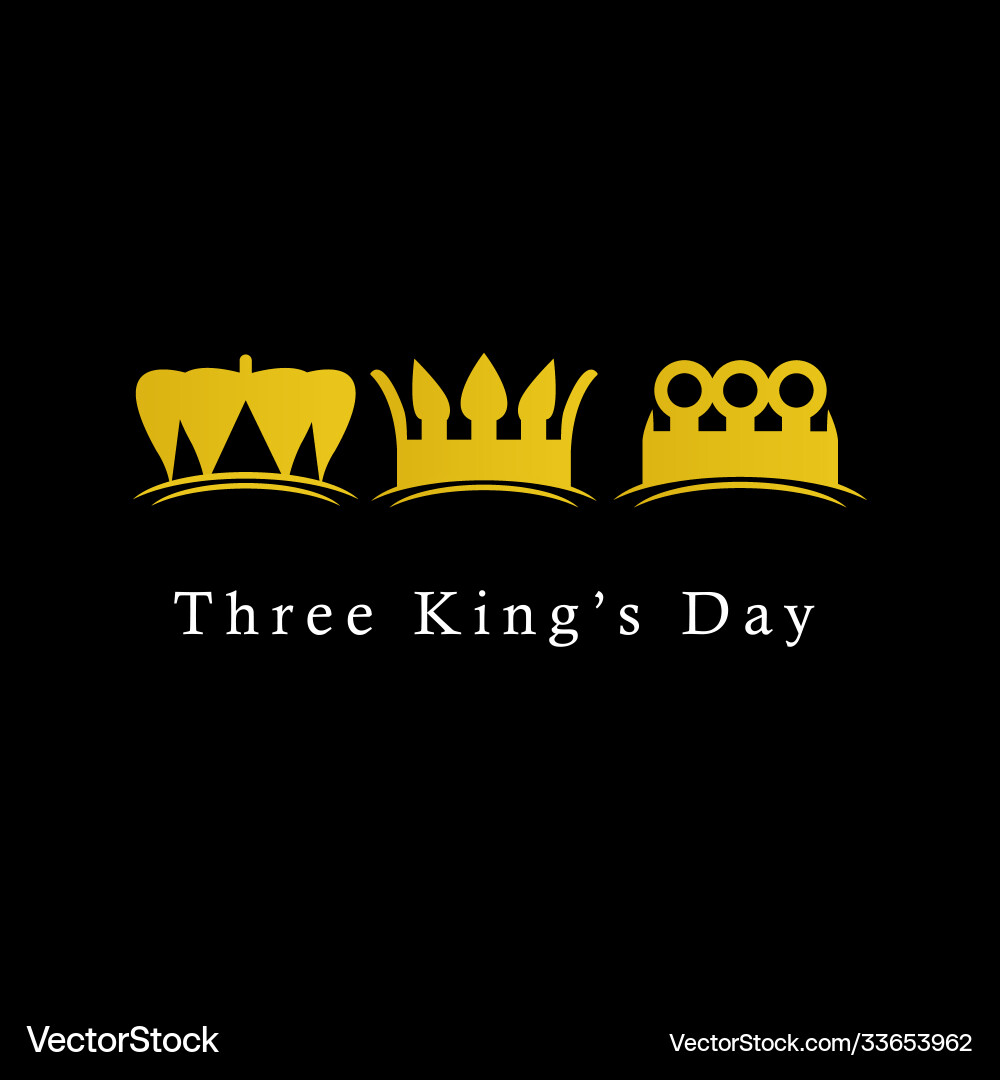 Three kings day logo icon template design Vector Image