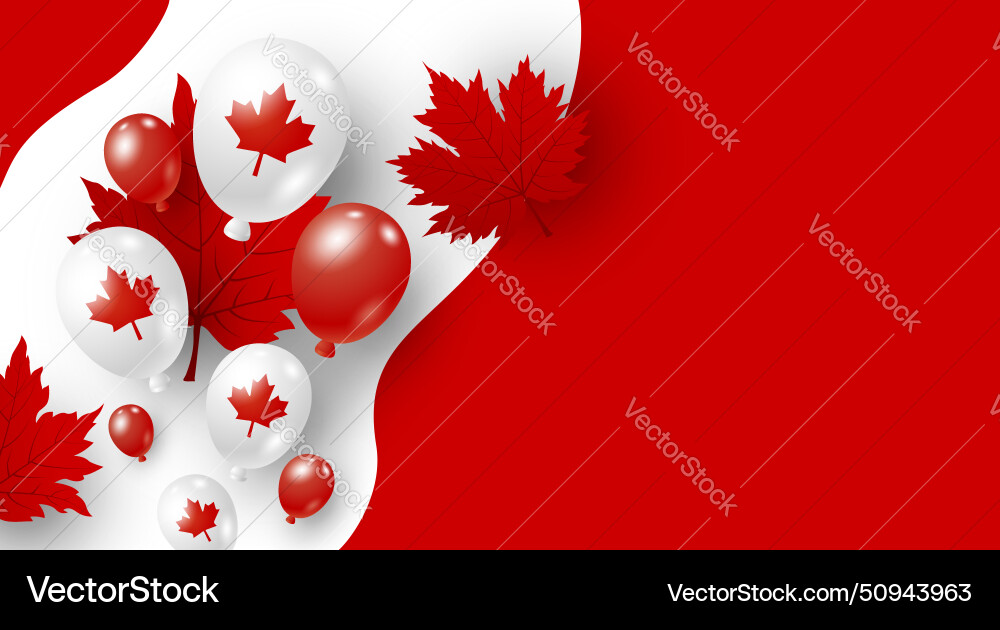 Canada day banner design Royalty Free Vector Image