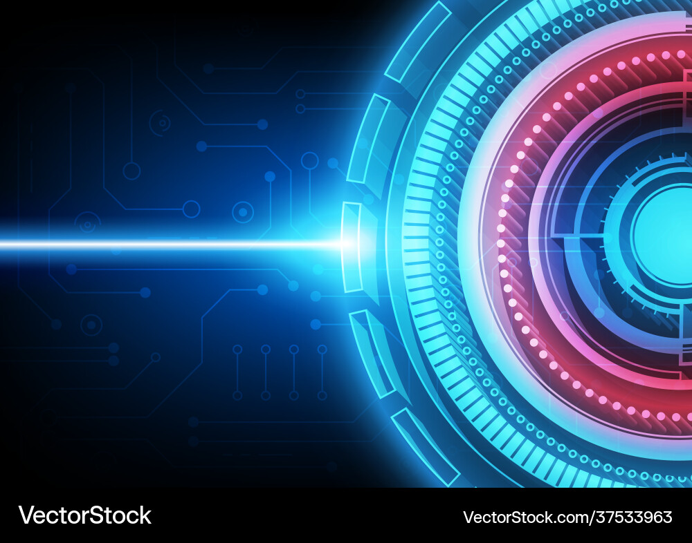 Circuit technology background with hi-tech Vector Image