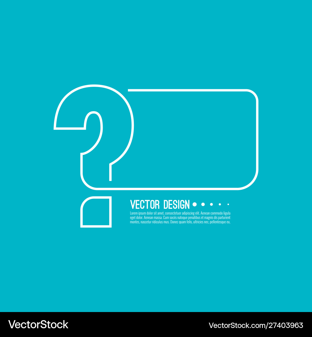 Fragezeichen-Symbol Lizenzfreies Vektorbild - VectorStock