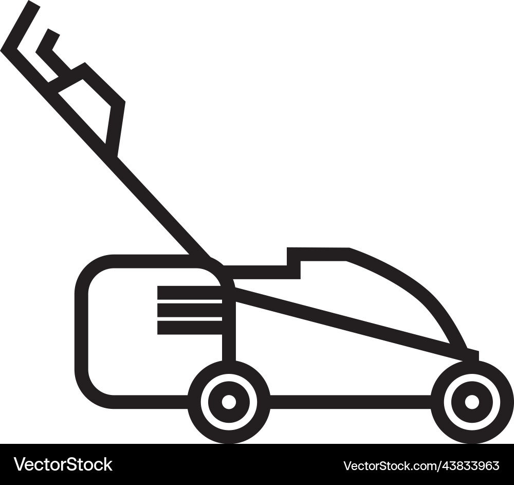 Grass cutter machine icon lawn mower symbol Vector Image