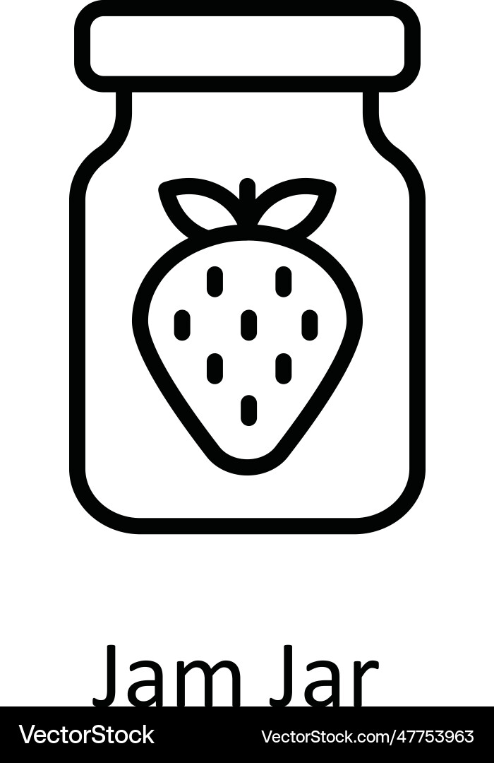 Jam Jar Icon - Food & Drink Royalty Free Vector Image