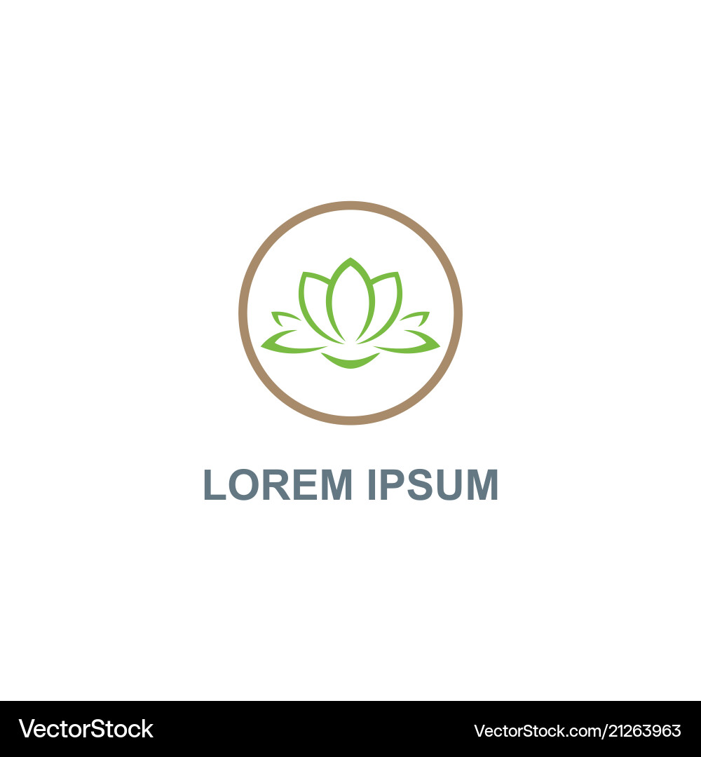 Lotus Spa Logo - Floral Beauty Royalty Free Vector Image