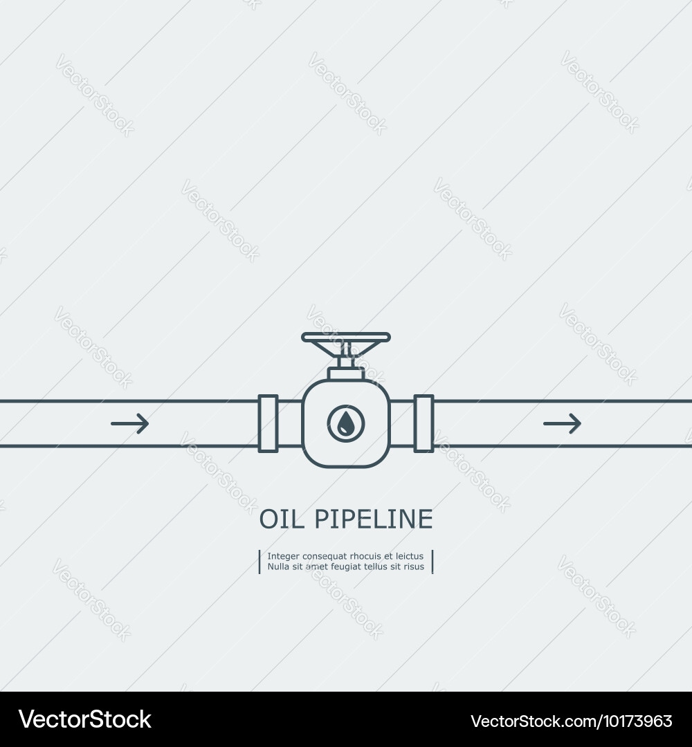 Oil Pipeline Stopcock Concept Royalty Free Vector Image