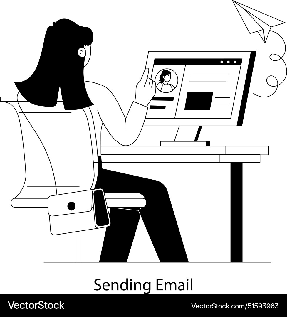 Sending email Royalty Free Vector Image - VectorStock