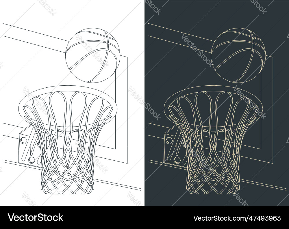 Vintage cannon isometric drawings Royalty Free Vector Image