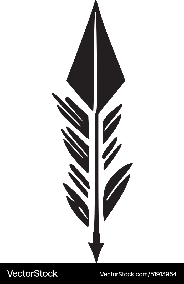 Arrow - minimalist and flat logo Royalty Free Vector Image