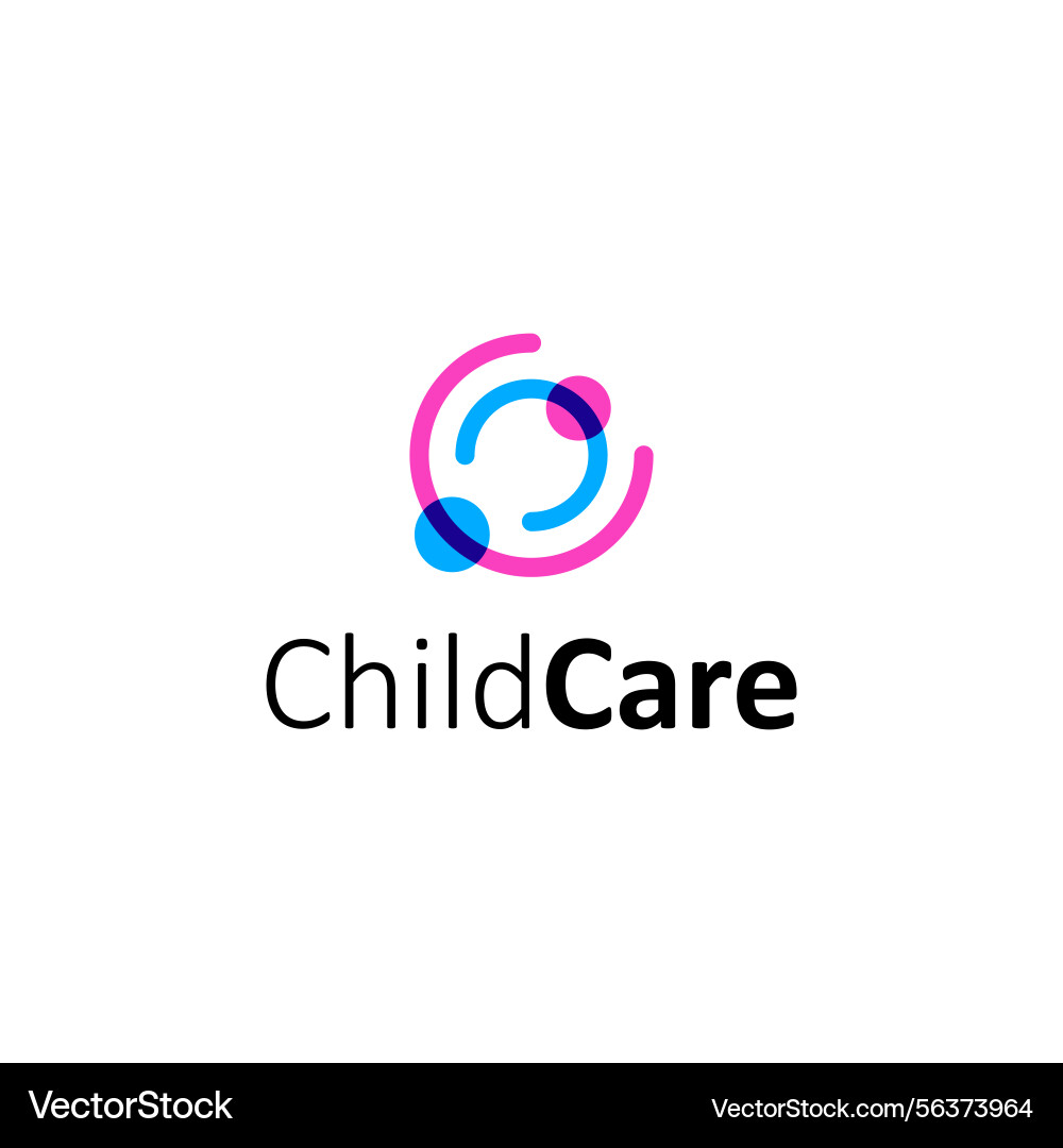 Child care logo Royalty Free Vector Image - VectorStock