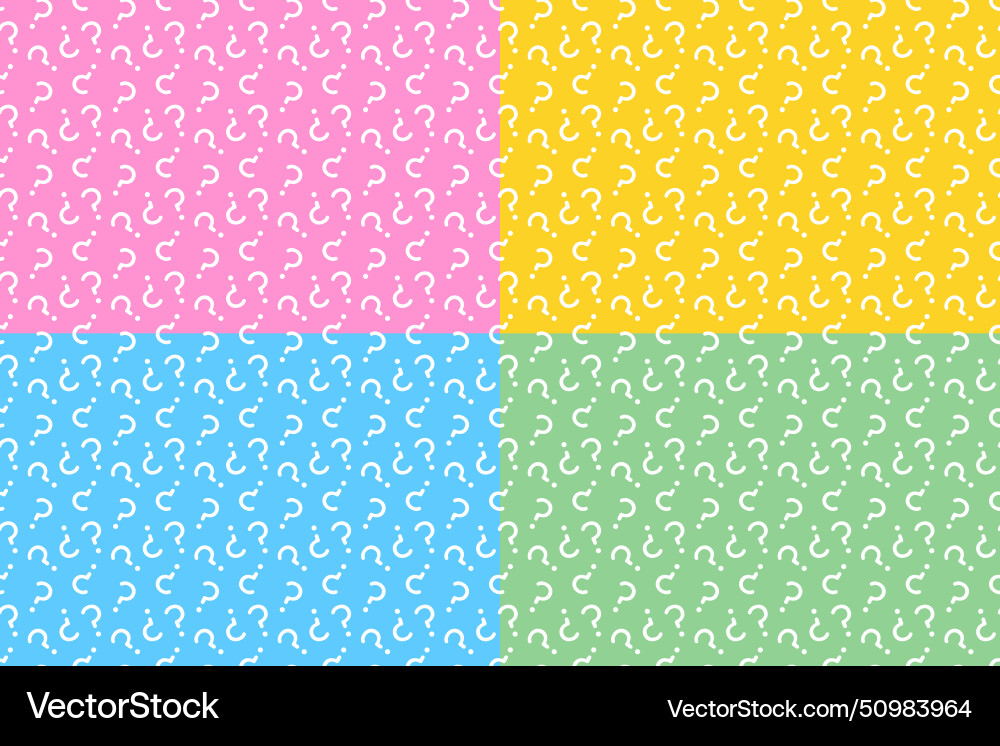Colorful Question Mark Pattern Royalty Free Vector Image
