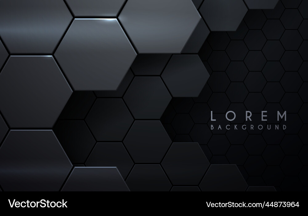 Metallic Hexagon Layers Background Royalty Free Vector Image