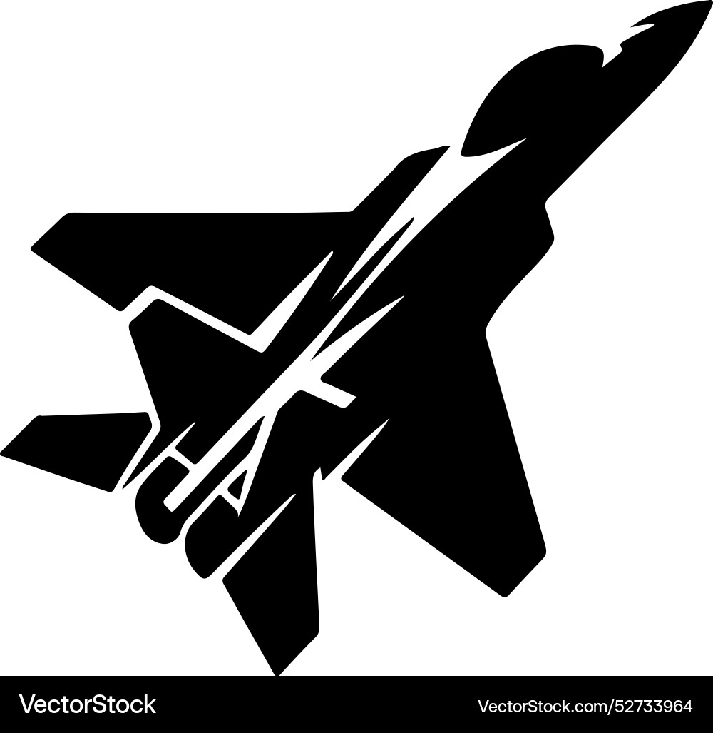 Military fighter jet icon simple Royalty Free Vector Image