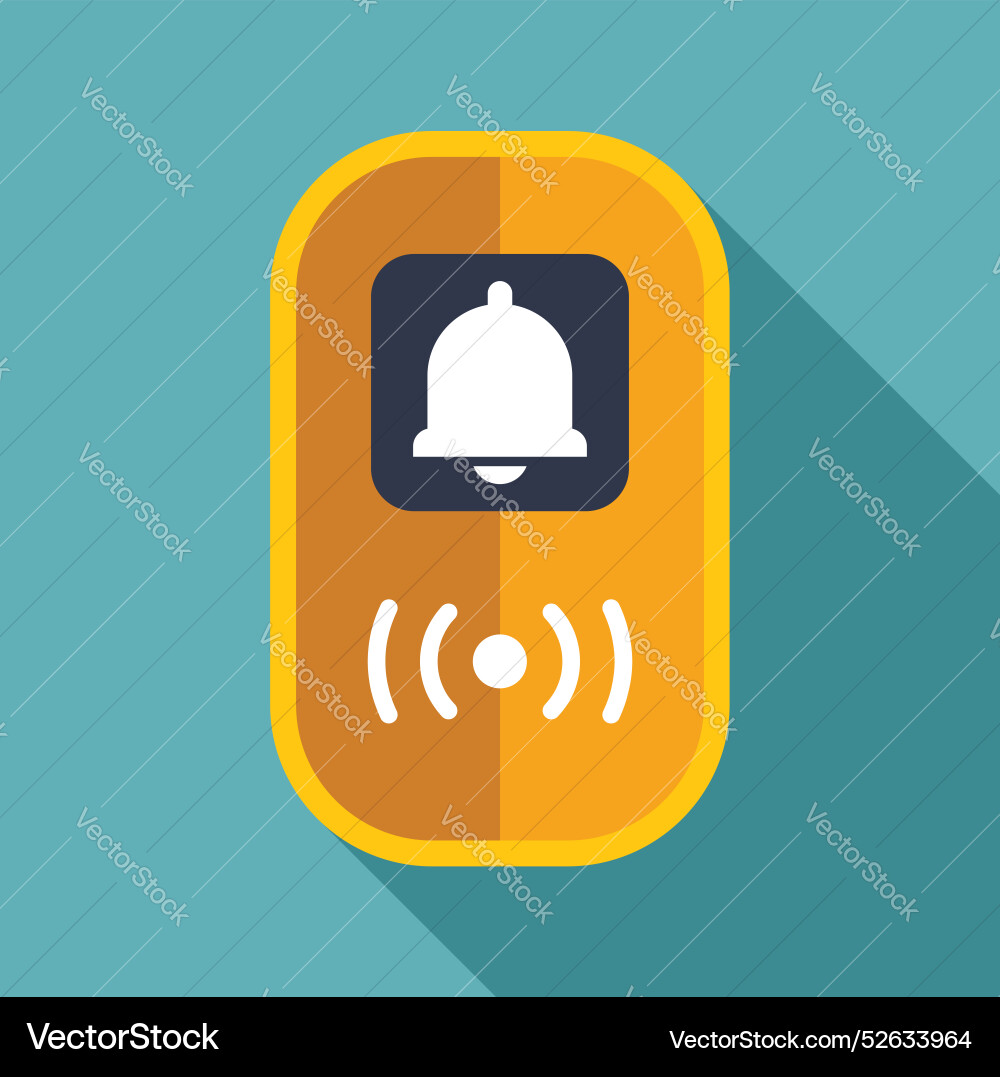Mobile phone showing incoming call with bell Vector Image