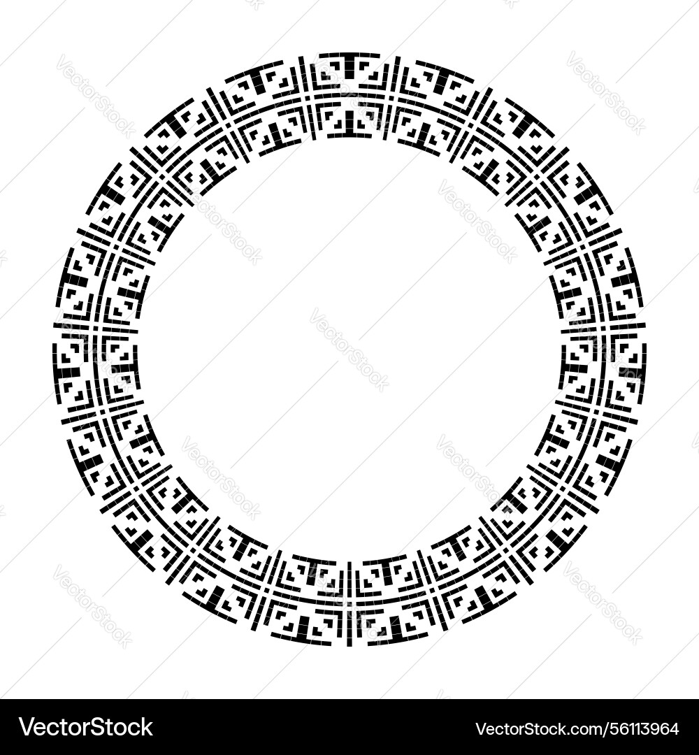Pattern for decorative round frame Royalty Free Vector Image