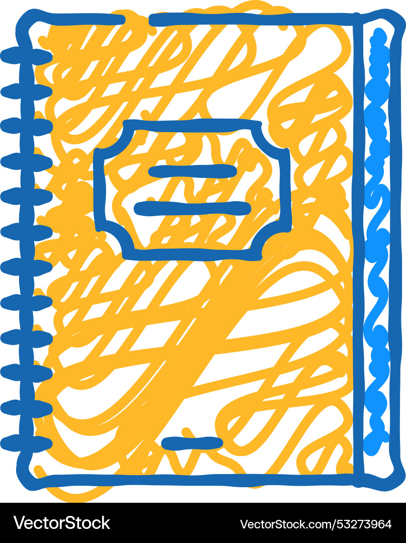 Spring diary icon doodle Royalty Free Vector Image