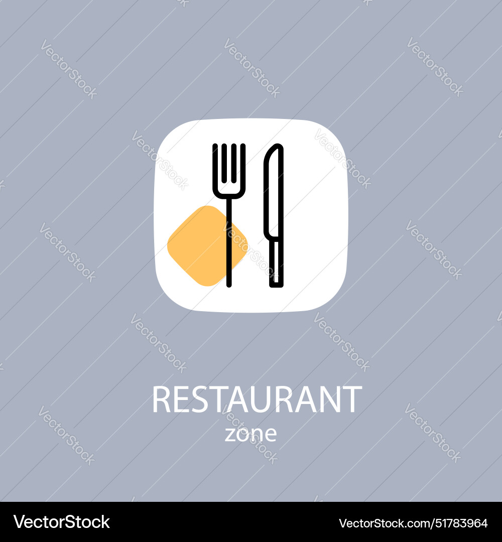 Symbol for restaurant Royalty Free Vector Image