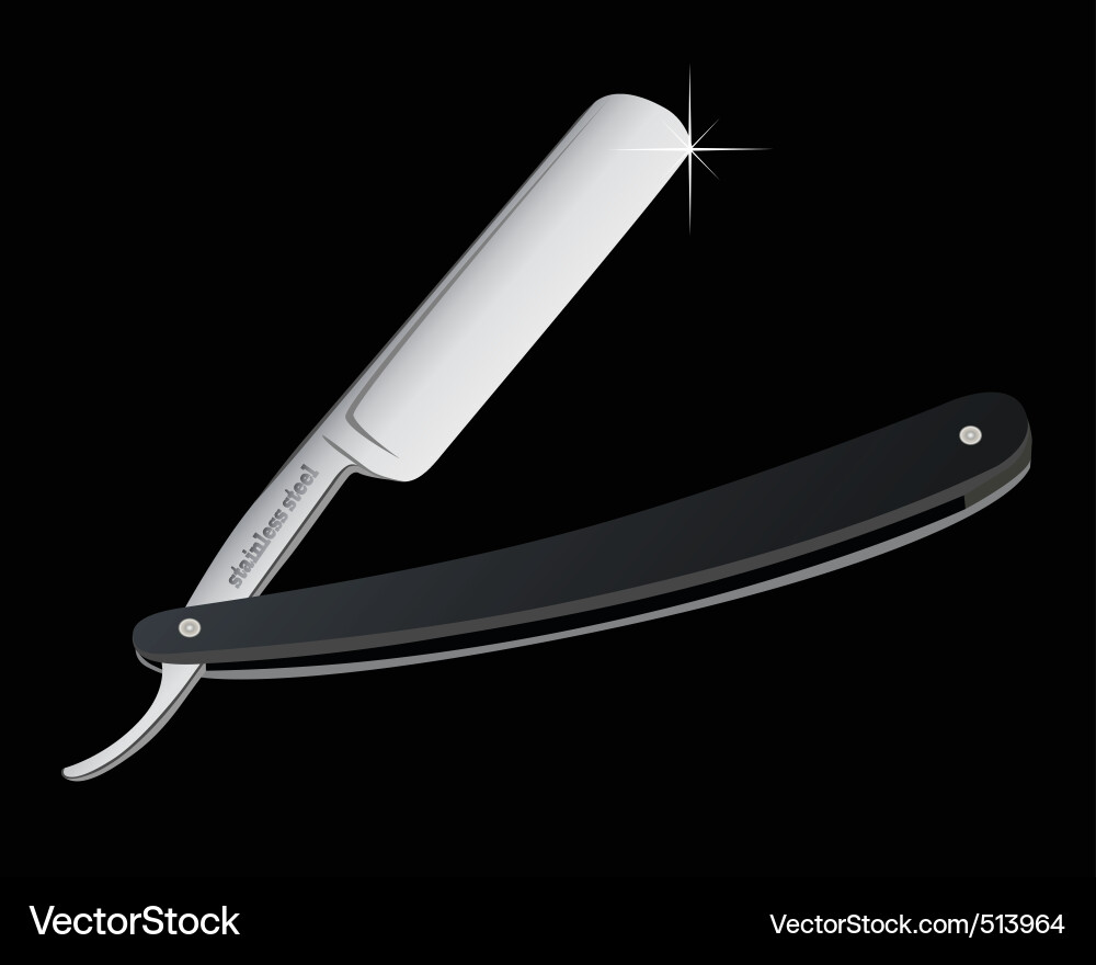 Vintage Straight Razor Royalty Free Vector Image