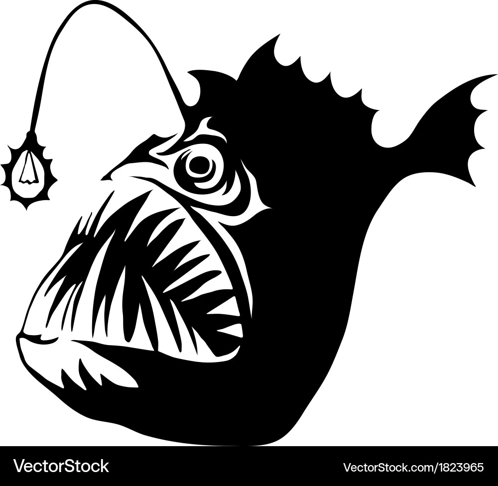 Angler fish Royalty Free Vector Image - VectorStock