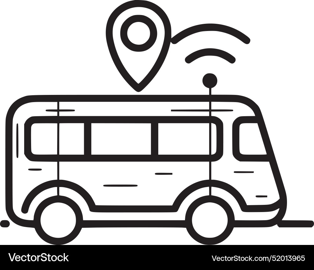 Bus navigation Royalty Free Vector Image - VectorStock