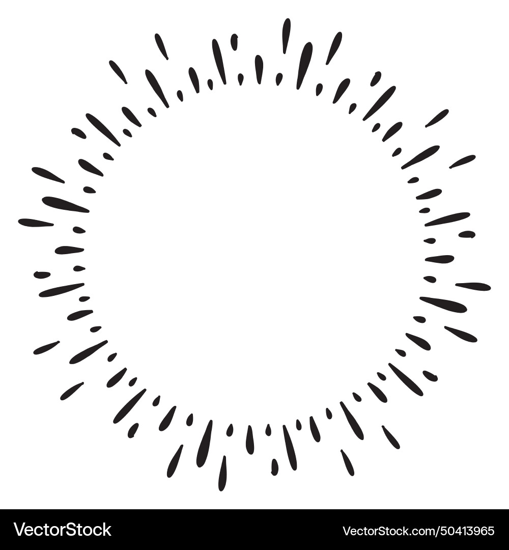 Doodle sketch style of starburst hand drawn Vector Image