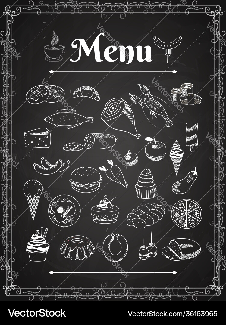 Food menu Royalty Free Vector Image - VectorStock