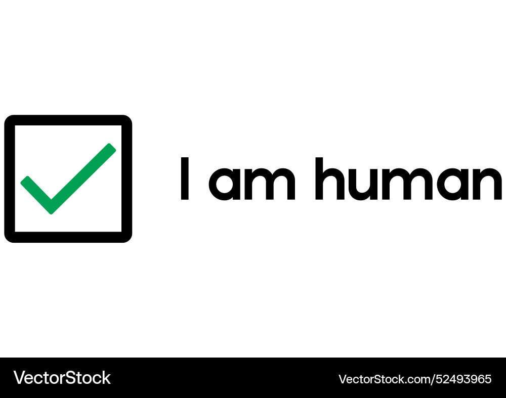 I am human Royalty Free Vector Image - VectorStock
